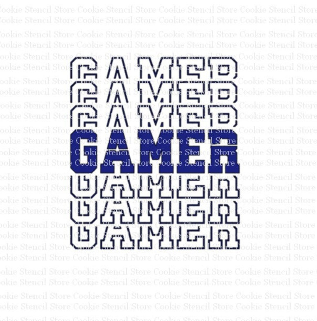 Gamer Cookie Stencil, Video Game Stencil, Craft Stencil, Computer Game ...