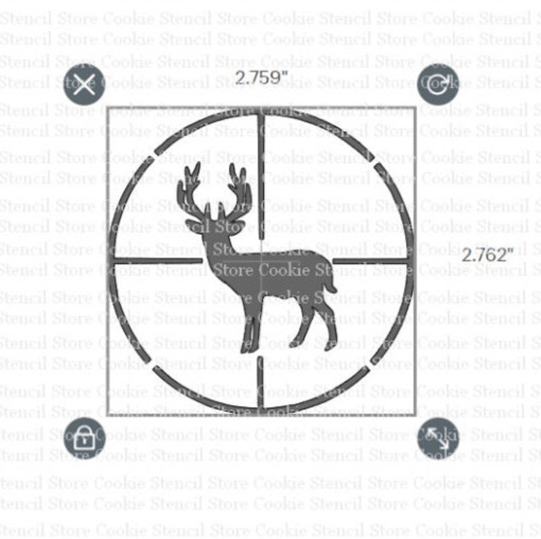 Deer Target Stencil, Deer in Scope Stencil, Hunting Stencil, Cookie ...