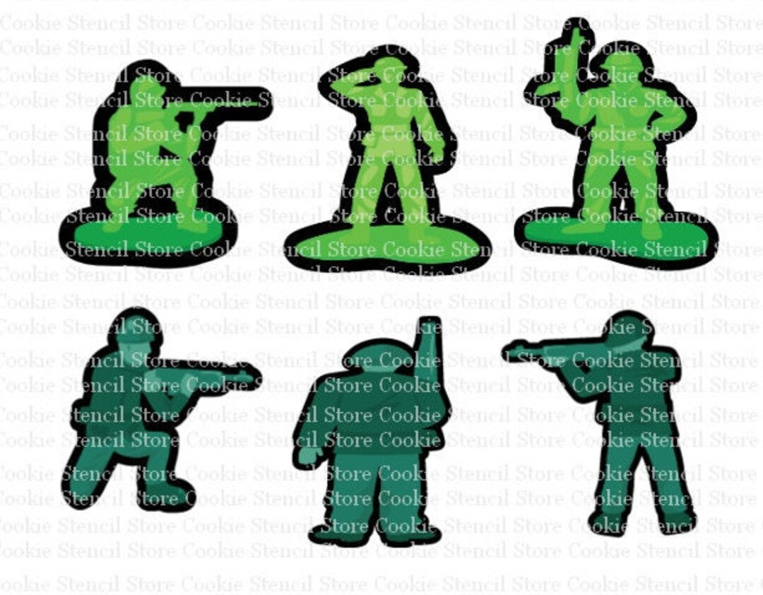 Army Men Toys Cookie Cutter Set 6, Toy Cookie Cutter, Military Cookie ...