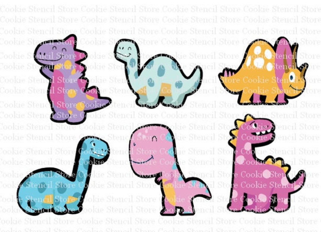Cute Dinosaurs Cookie Cutter Set, Dino Cookie Cutters, Birthday Cookie ...