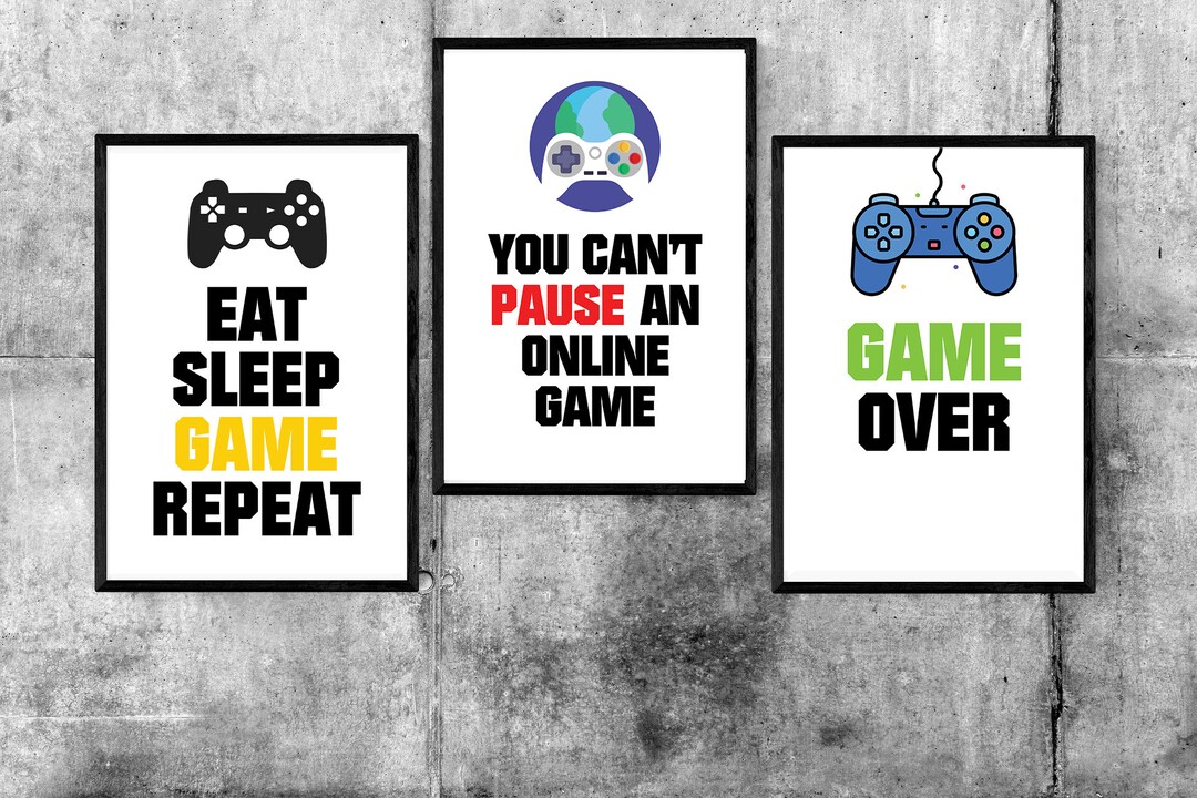 Colour Gaming Bundle - Gaming Prints, Gaming Bedroom Prints, Gaming ...