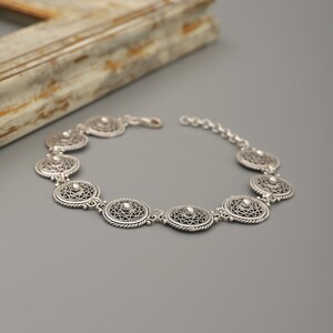 Filigree Bracelet , 925K Sterling Silver Silver Bracelet, Modern ...