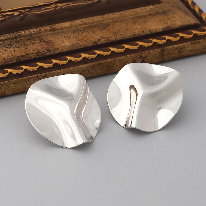 Large Irregular Earrings - Etsy