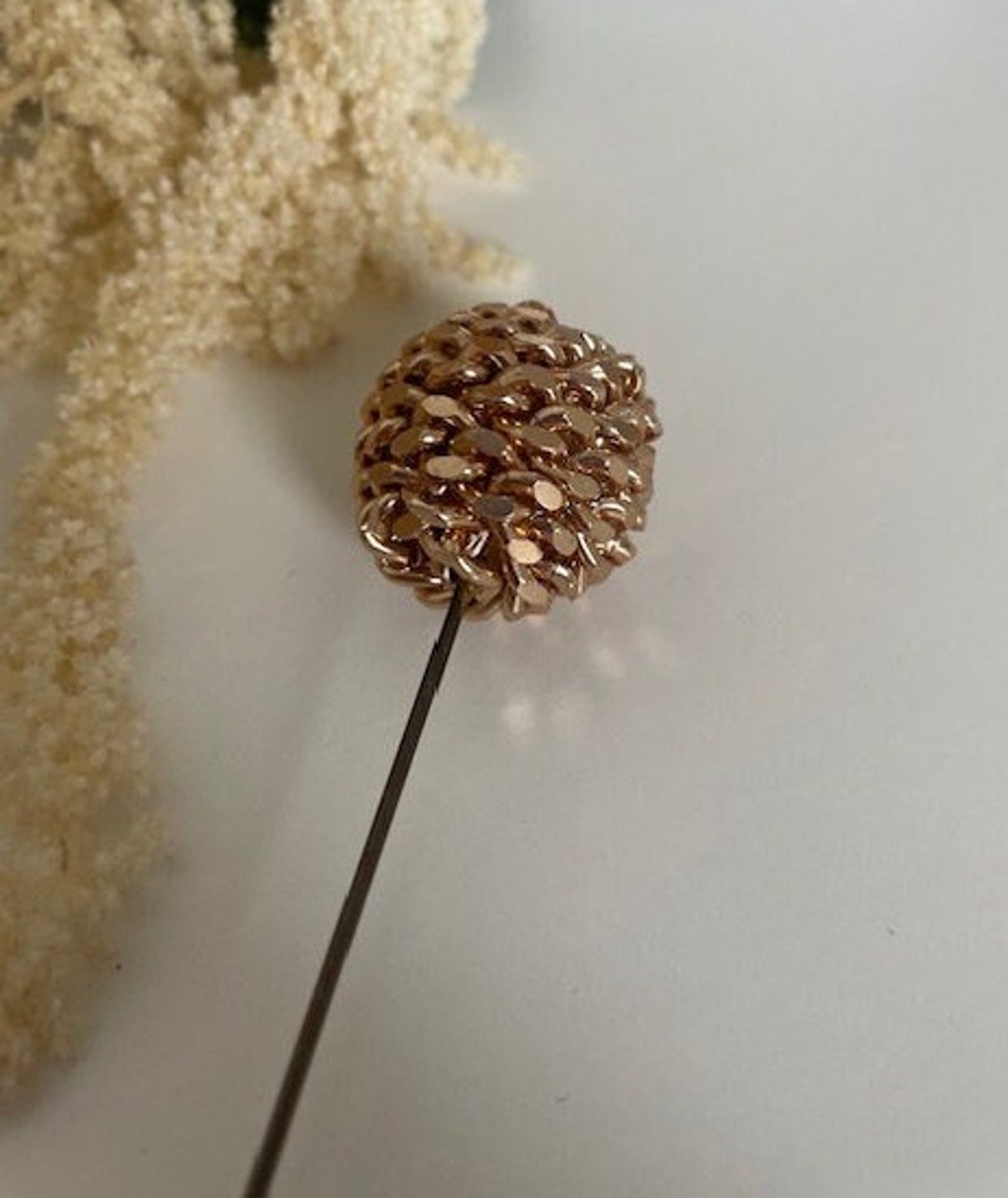 Vintage Gold Chain Hat Pin - Etsy