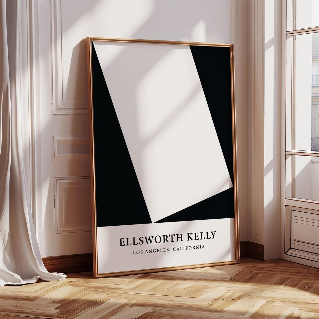 Ellsworth Kelly Inspired Print: Black and White Minimalist Art - Etsy