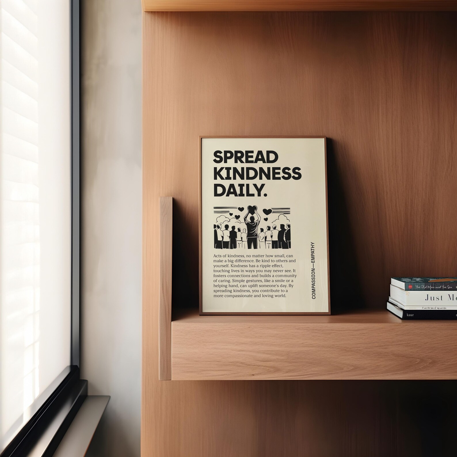 Spread Kindness Daily Print: Inspirational Quote Poster - Etsy