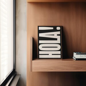 HOLA Typography Wall Art Spanish Hello Poster Modern Entryway Home ...