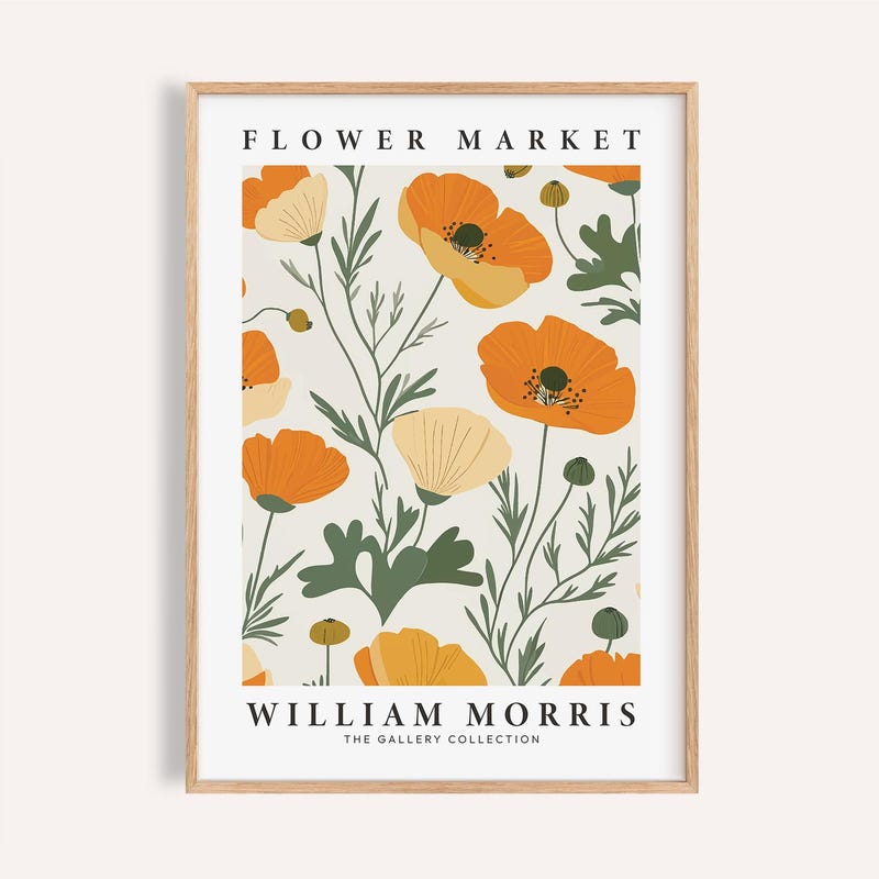 Orange Tree Block Print - Etsy UK