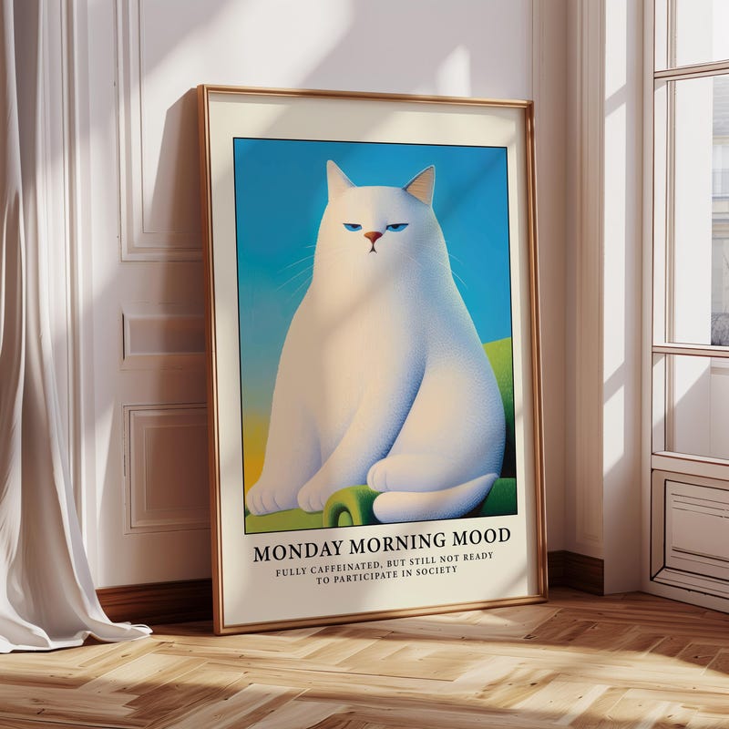 Cat Poster - Etsy UK