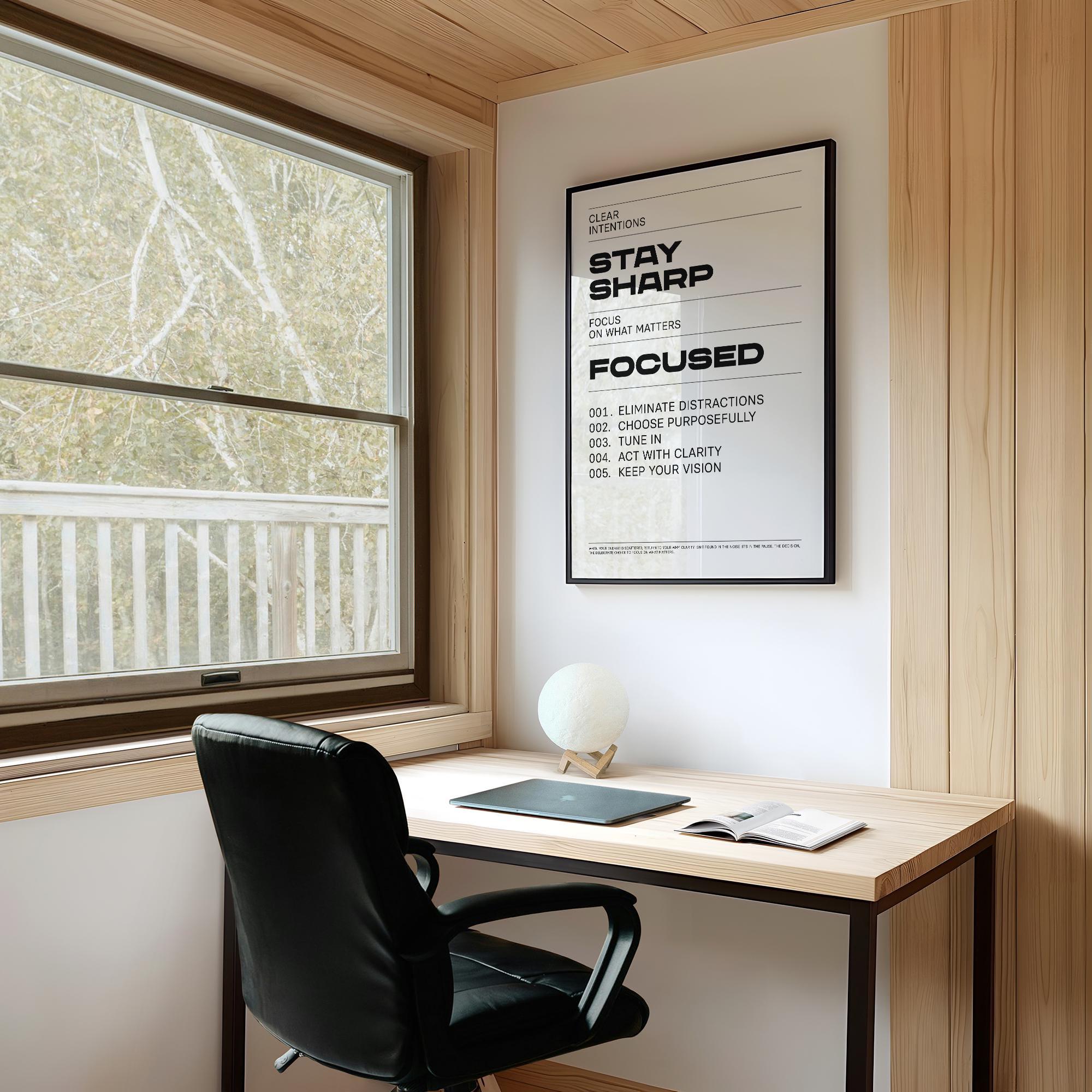 Motivational Office Poster: Black and White Typography Art Print - Etsy