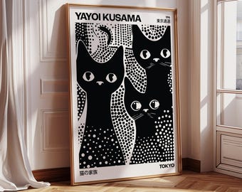 Cat Yayoi Kusama- Poster - Etsy