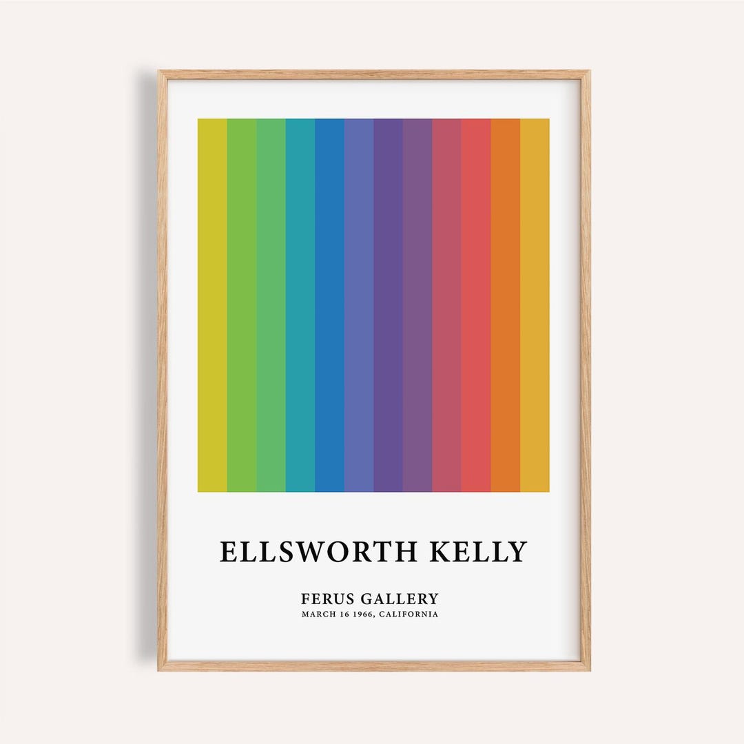 Ellsworth Kelly Inspired Print: Colorful Minimalist Art Poster - Etsy