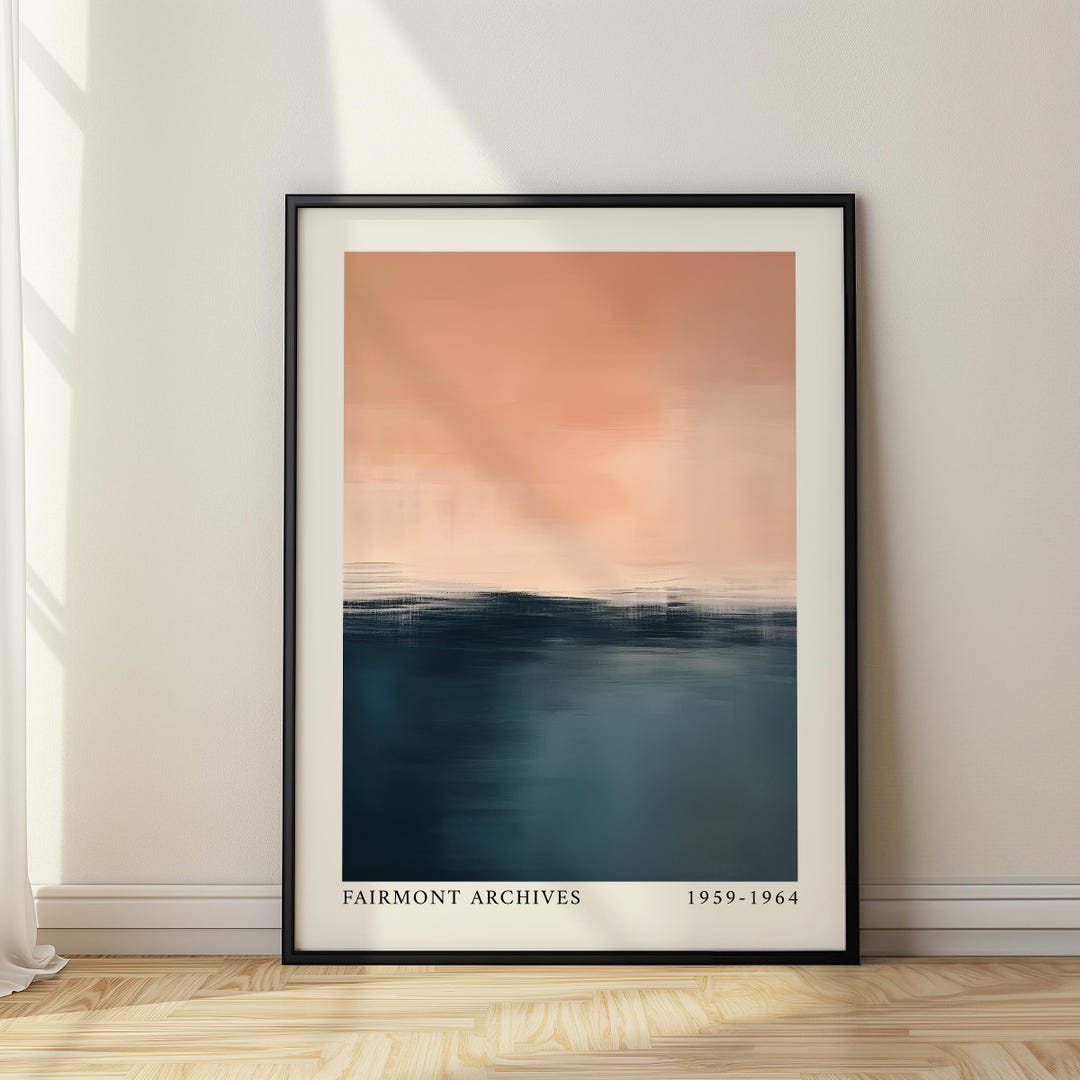 Abstract Sunset Ocean Art Print: Rothko Style Color Block Poster - Etsy