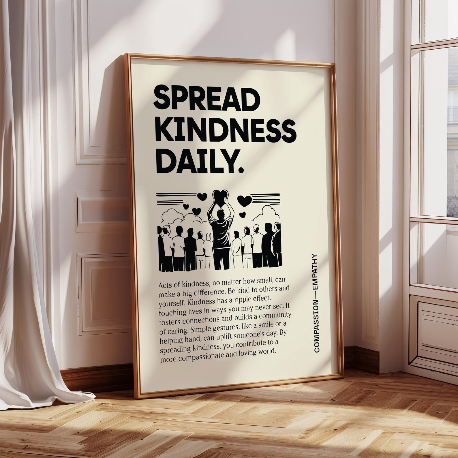 Spread Kindness Daily Print: Inspirational Quote Poster - Etsy