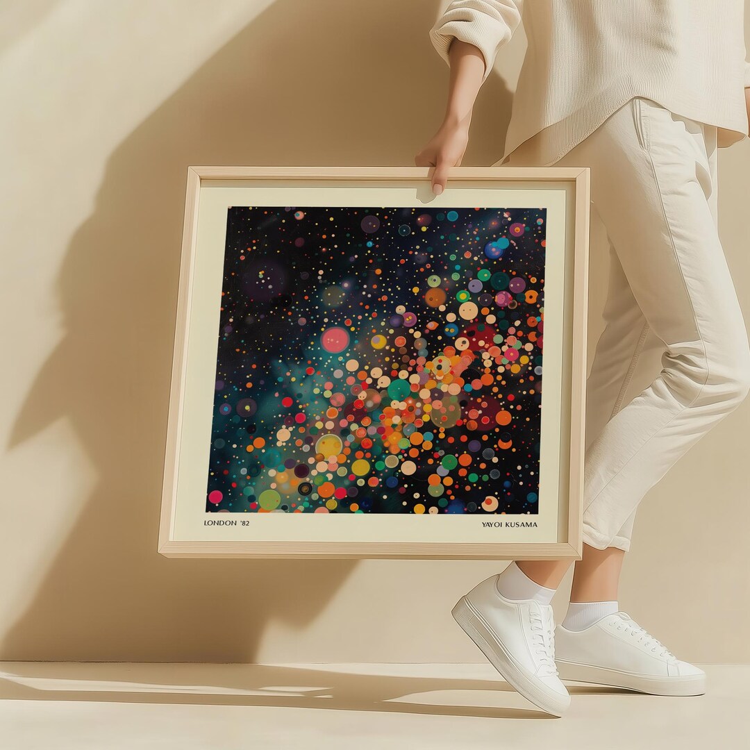 Cosmic Dots Wall Art Colourful Space-inspired Abstract Artwork for ...