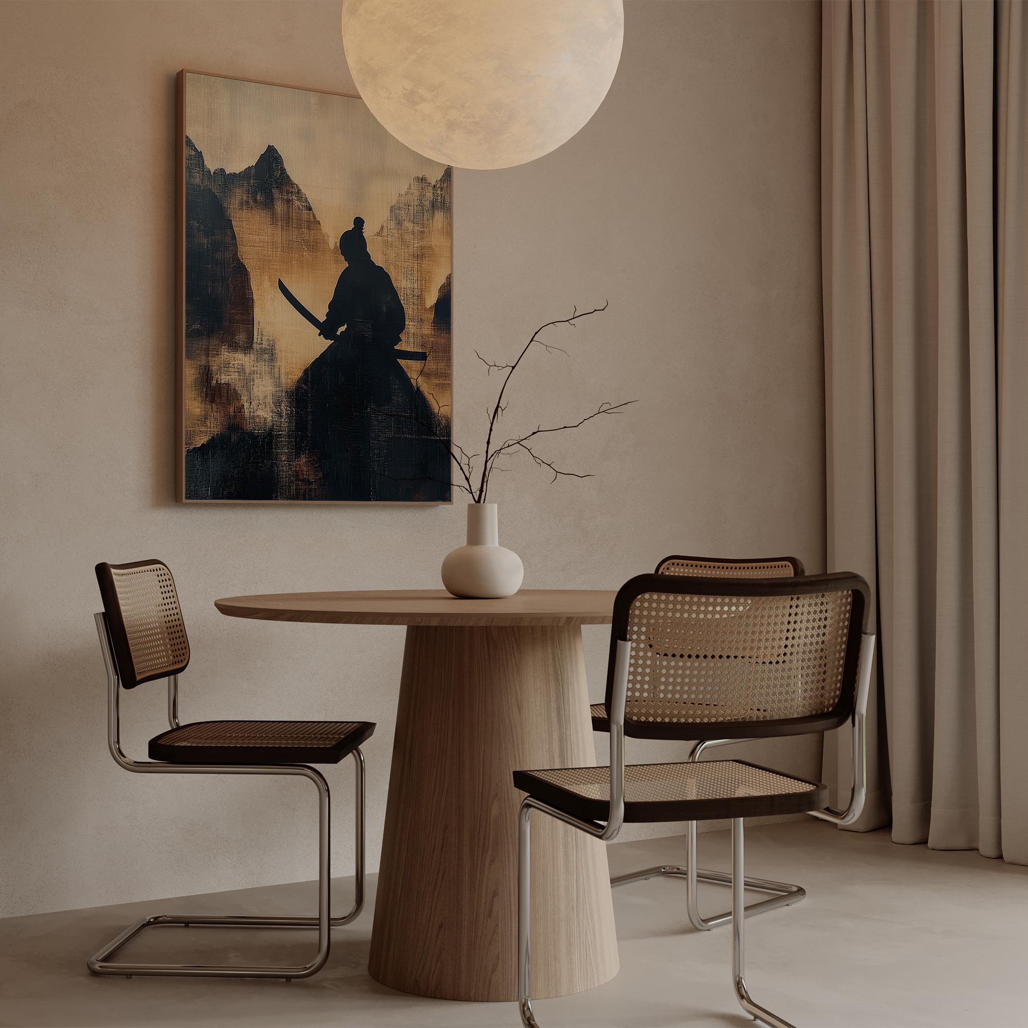 Minimalist Zen Wabi Sabi Wall Art Tranquil Warrior Print Japanese ...