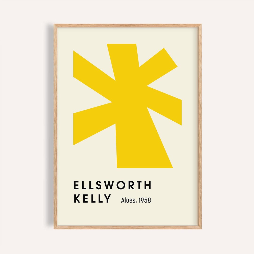 Ellsworth Kelly Inspired Art Print: Yellow Abstract Geometric Poster - Etsy