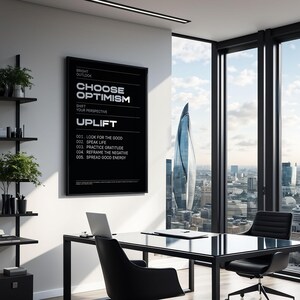 Affirmation Print – Black and White Typography Poster Featuring Choose ...