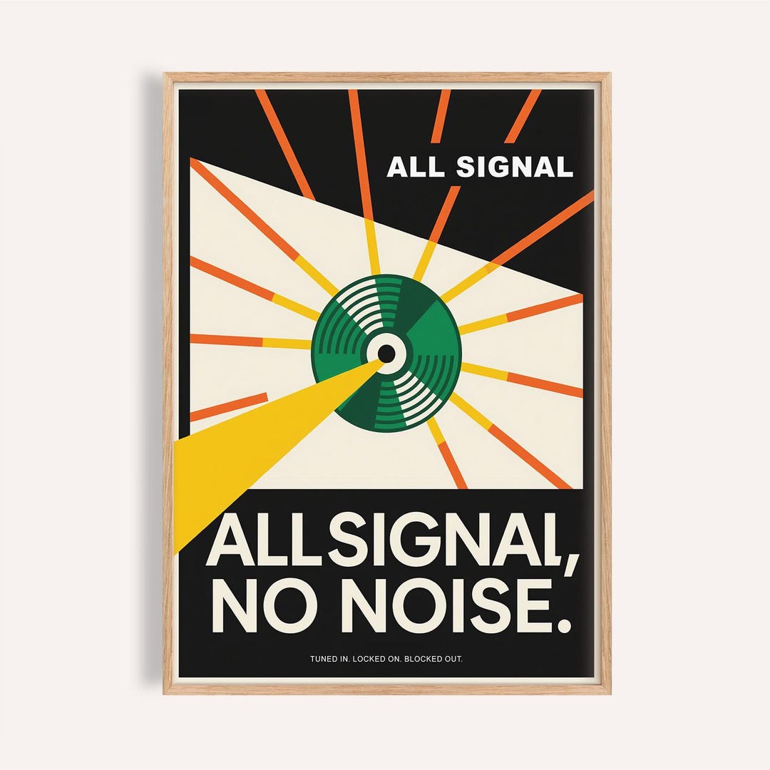 Vinyl Record Soundwave Poster: Modern Audiophile Wall Art - Etsy