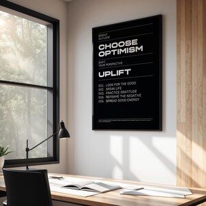 Affirmation Print – Black and White Typography Poster Featuring Choose ...