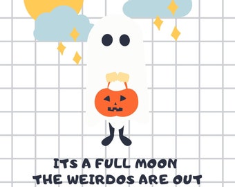 Its a Full Moon the Weirdos Are Out Svg - Etsy