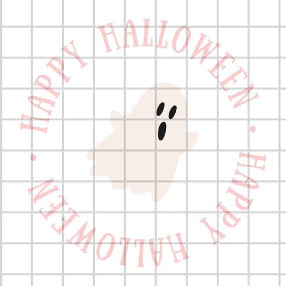 Happy Halloween Ghost Pink SVG PNG Sticker Shirt Logo Design - Etsy