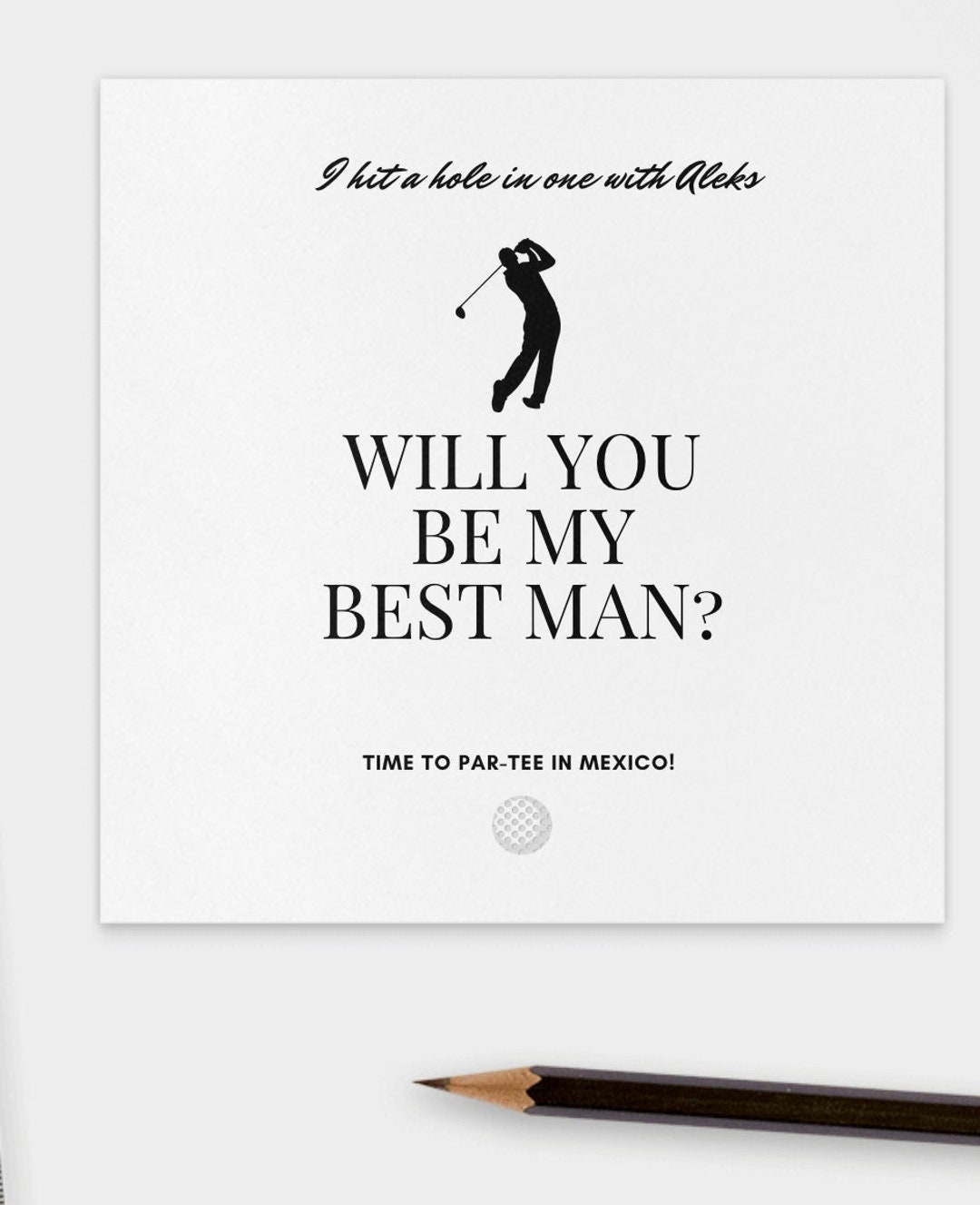 Funny Golf Themed Groomsmen Proposal Card, Will You Be My Groomsman ...
