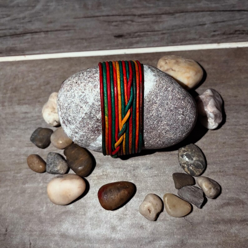 Handcrafted Leather Wrapped Rock, Japanese Style Zen Stone - Etsy
