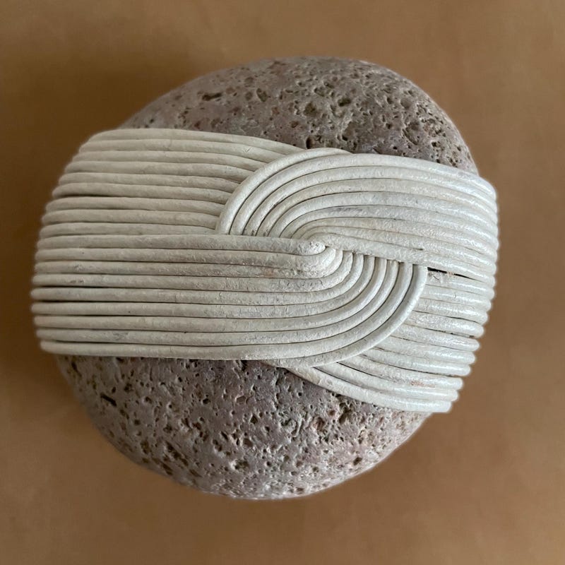 Leather Wrapped Rock - Etsy