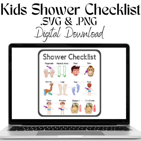 Shower Checklist Svg - Etsy