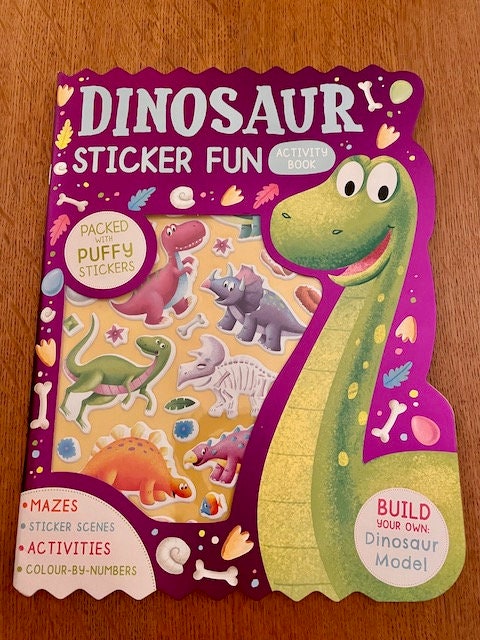 Dinosaur Pass the Parcel Party Game - (puffy Sticker Activity Book & 9 ...