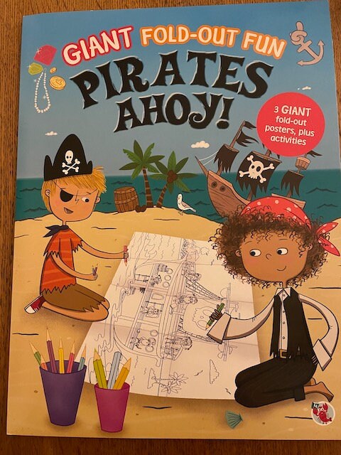 Pirate Pass the Parcel Party Game - Giant Fold-out Colouring Posters ...
