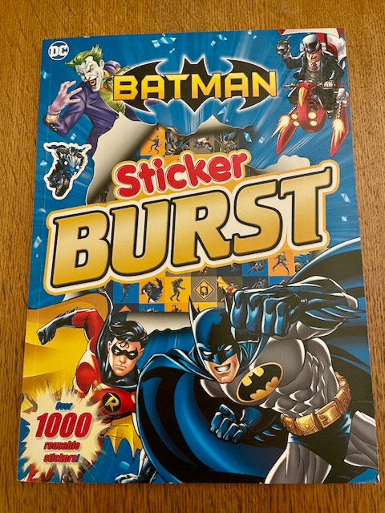 Superhero Pass the Parcel Party Game Batman Sticker Burst - Etsy UK