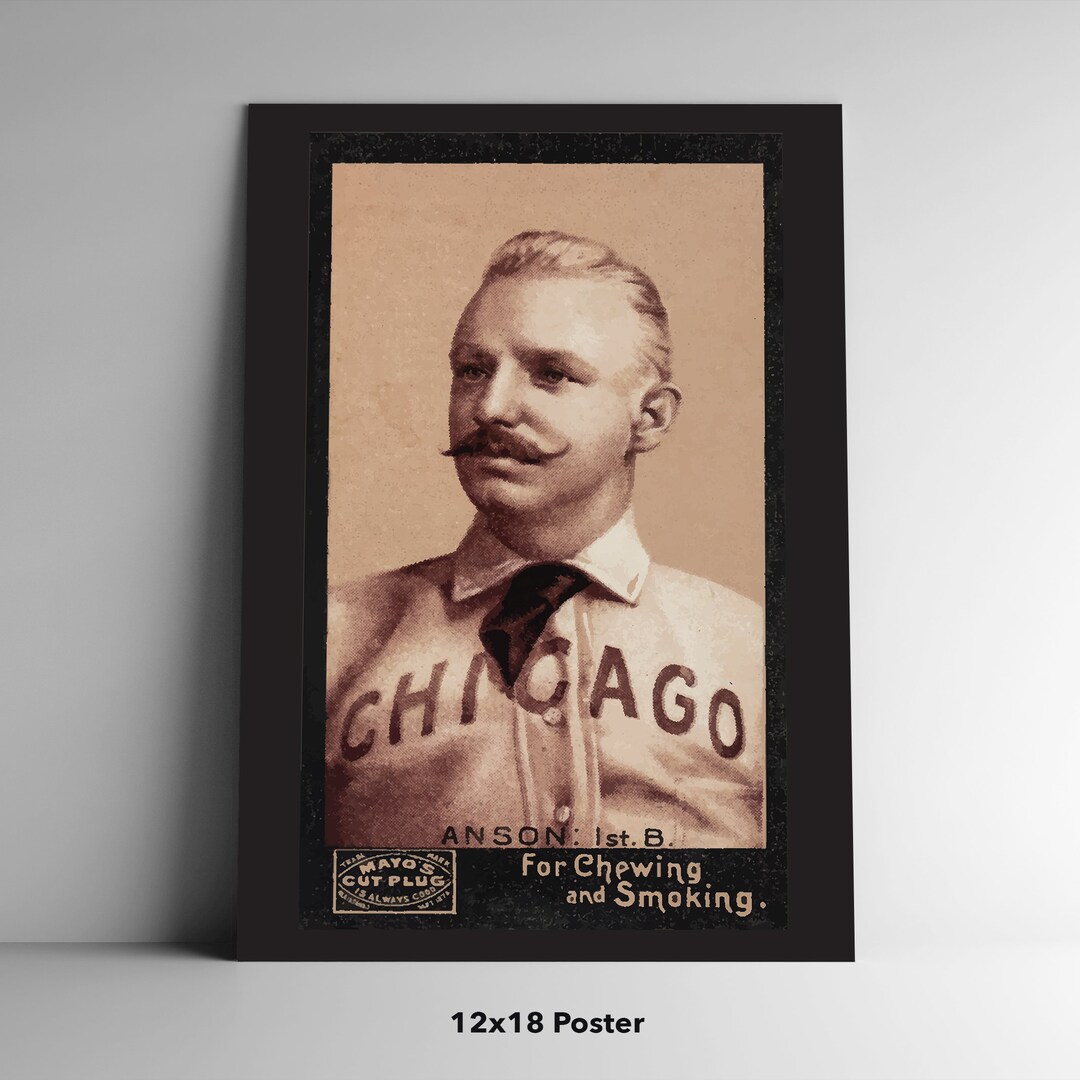 Cap Anson 1895 N300 Mayo's Cut Plug Card Poster / Postcard / Canvas ...