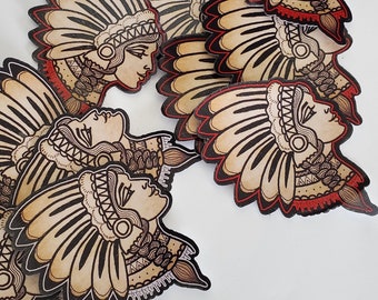 Native Woman Stickers - Etsy
