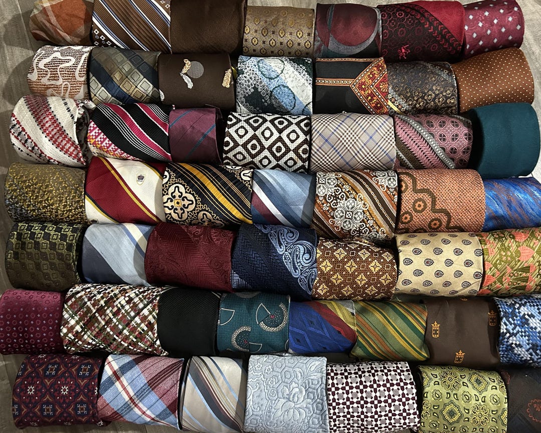 Lot 125 Pc Necktie Mix Multicolor Silk, Cotton, Polyester Ties for ...