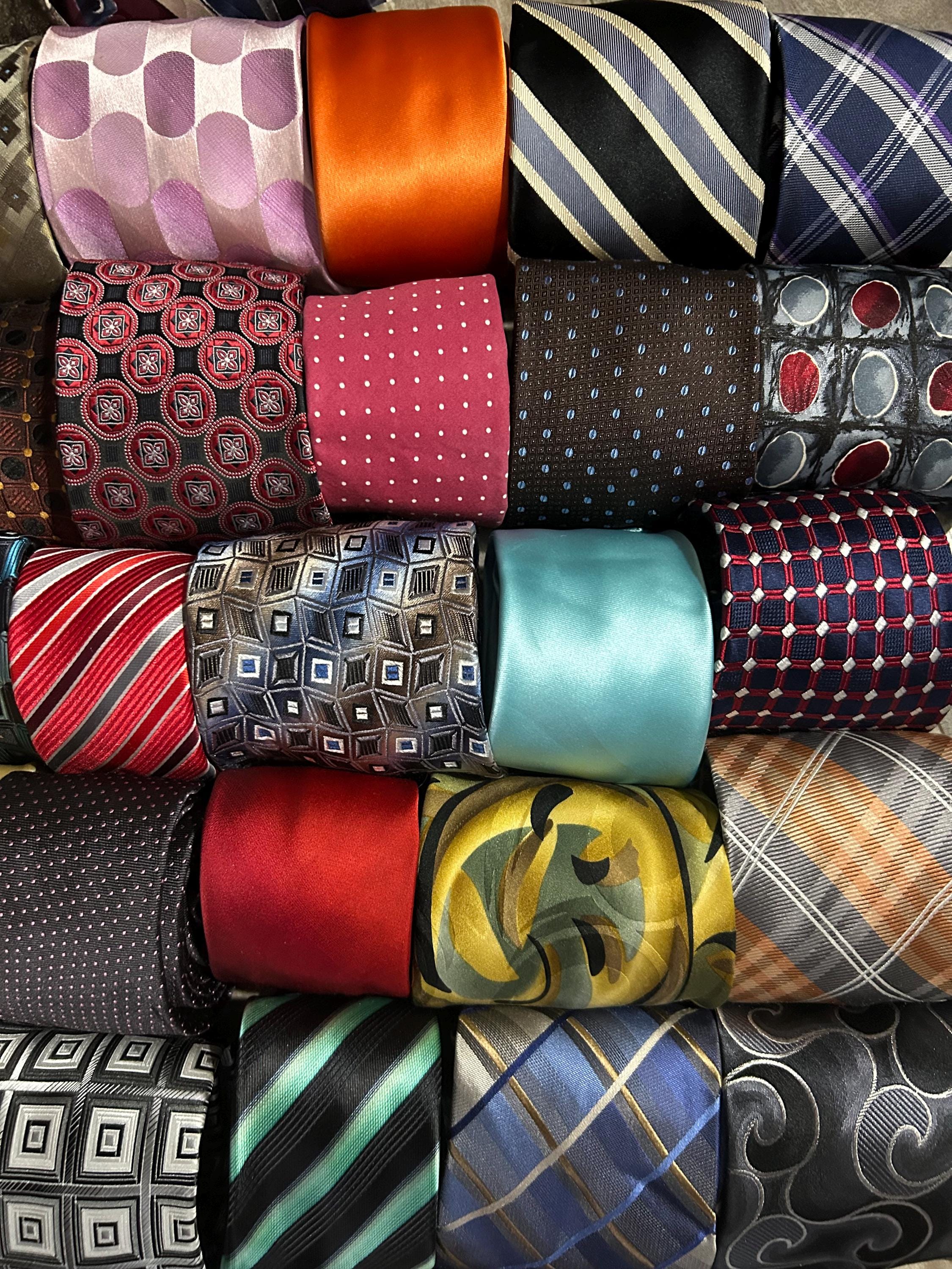 50 Pc Neckties Men Vintage Modern Neck Ties Mix Lot Quilter Craft ...