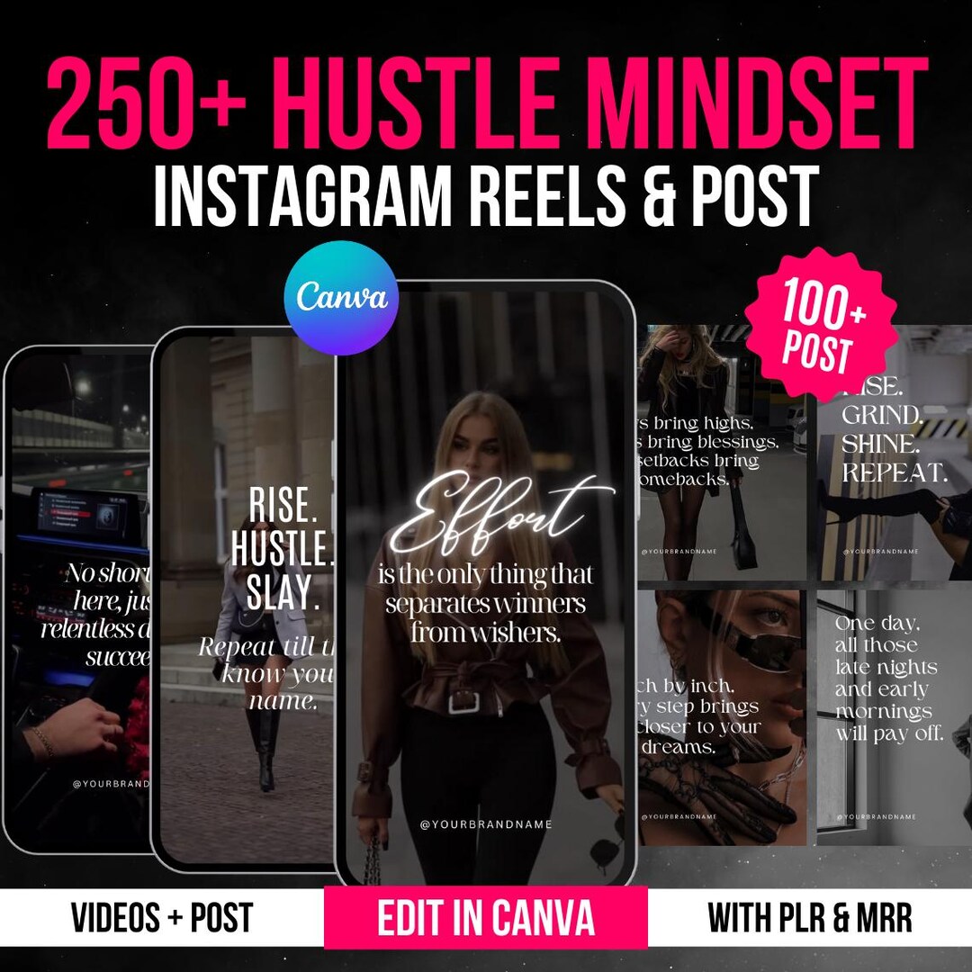 250+ Hustle Mindset Woman Reels, Motivational Quote Instagram Reels ...