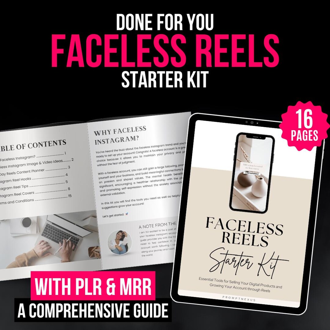 Faceless Reels Starter Kit With Master Resell Rights (MRR) and Private ...