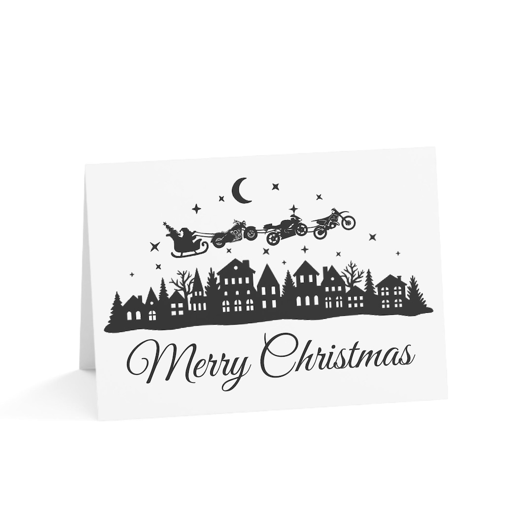 Greeting Cards, Motorcycle Christmas Cards, Holiday Cards, Biker ...
