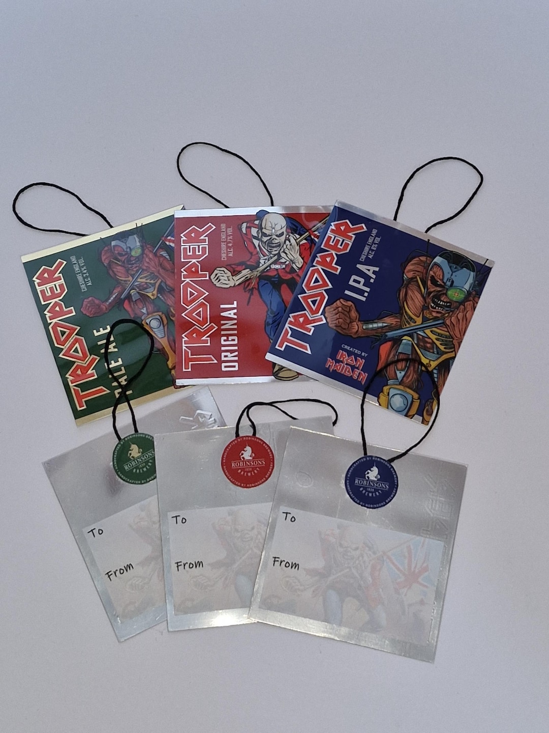 6 Iron Maiden Trooper Beer Bottle New Labels Gift Tags Birthday ...