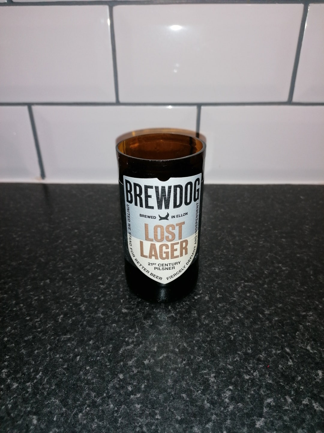 Brewdog Lost Lager 330ml Recycled Glass Bottle Into Tumbler Beaker Pen ...