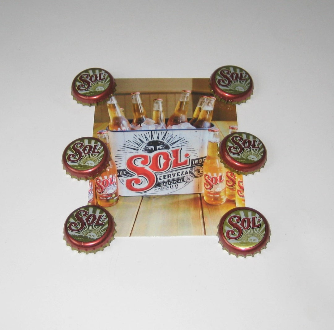 SOL Mexican Lager 6 Beer Bottle Top Fridge Notice Board - Etsy