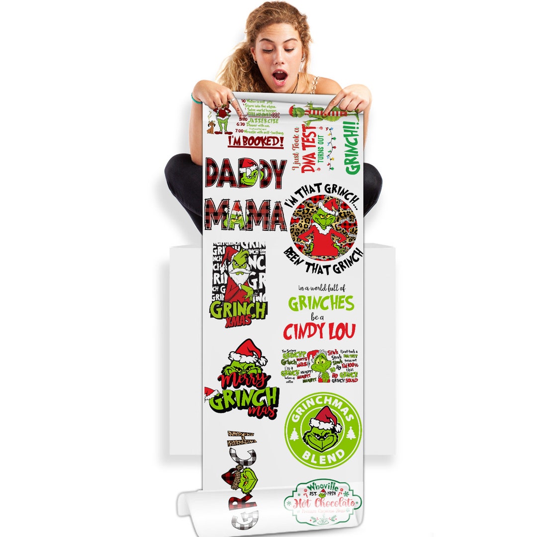Grinch Mama Daddy DTF Gang Sheet - DTF Transfers - Ready to Press | 22 ...
