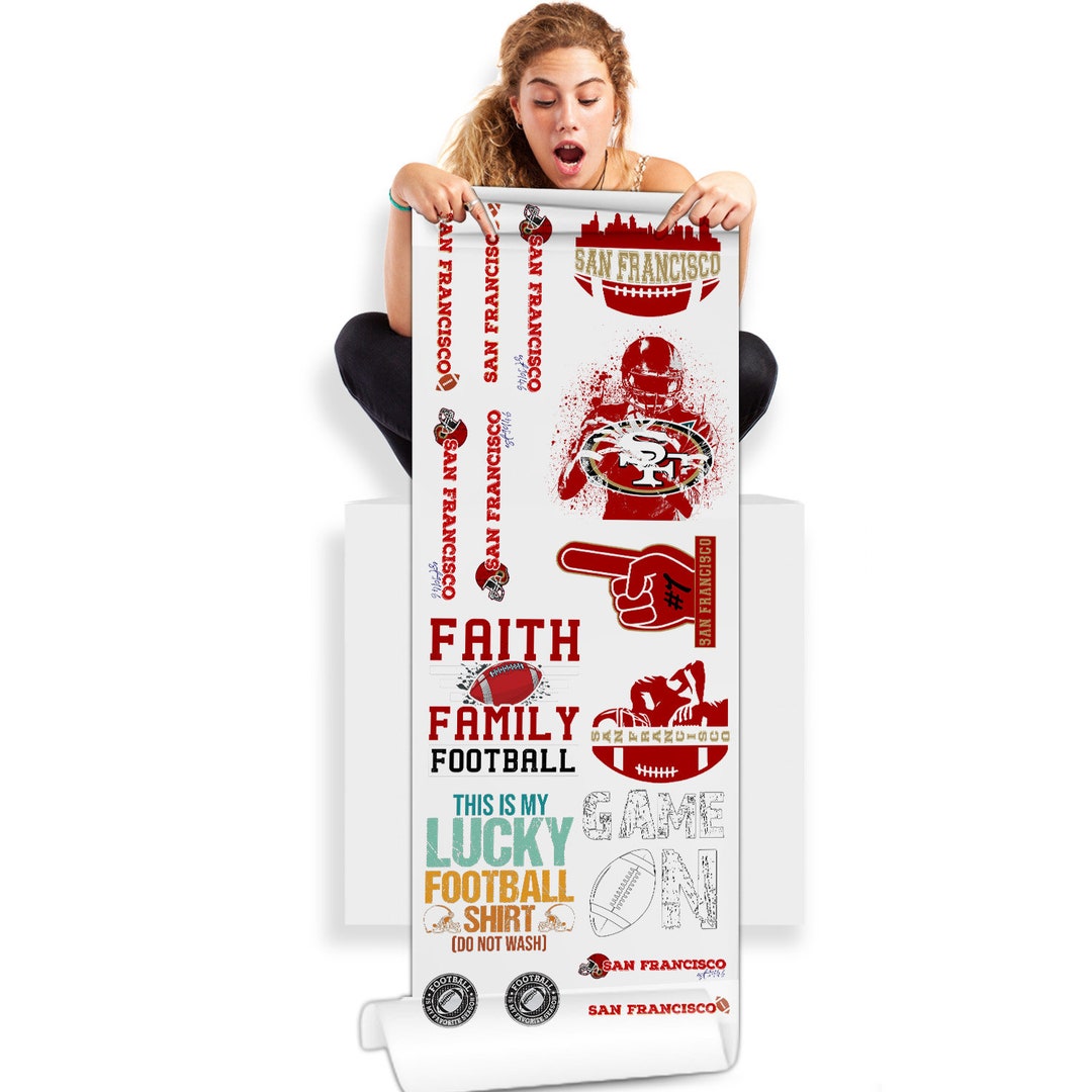 San Francisco Football DTF Transfer 22x60 Direct-to-film Gang Sheets - Etsy