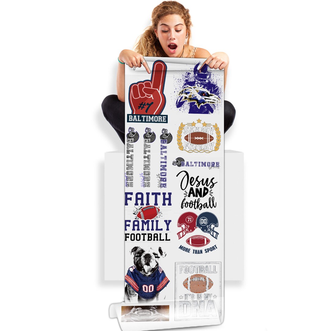 Baltimore Football DTF Premium 22x60 Direct-to-film Gang Sheet - Etsy