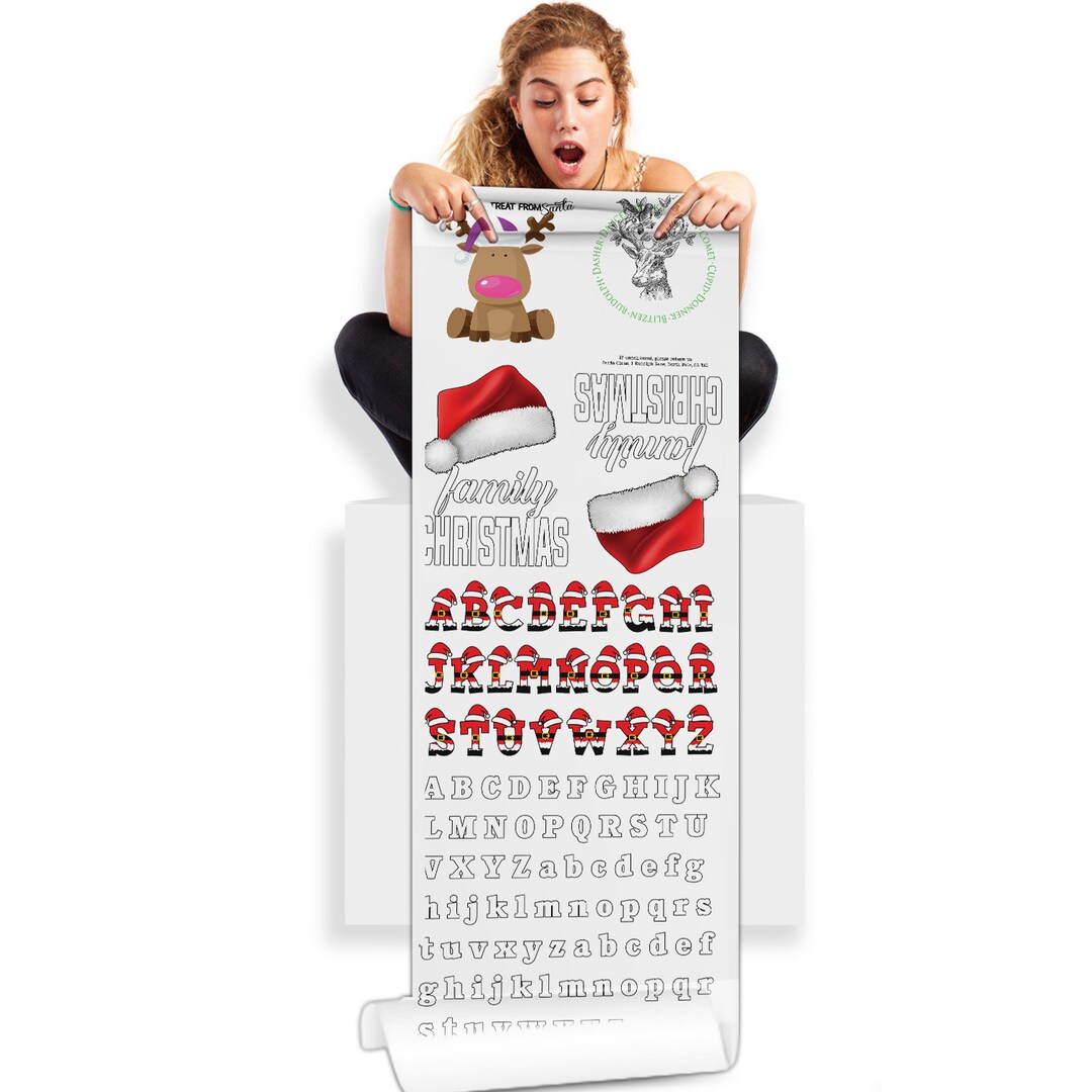 Alphabet Festive DTF Gang Sheets - High-quality 22x60 for ...