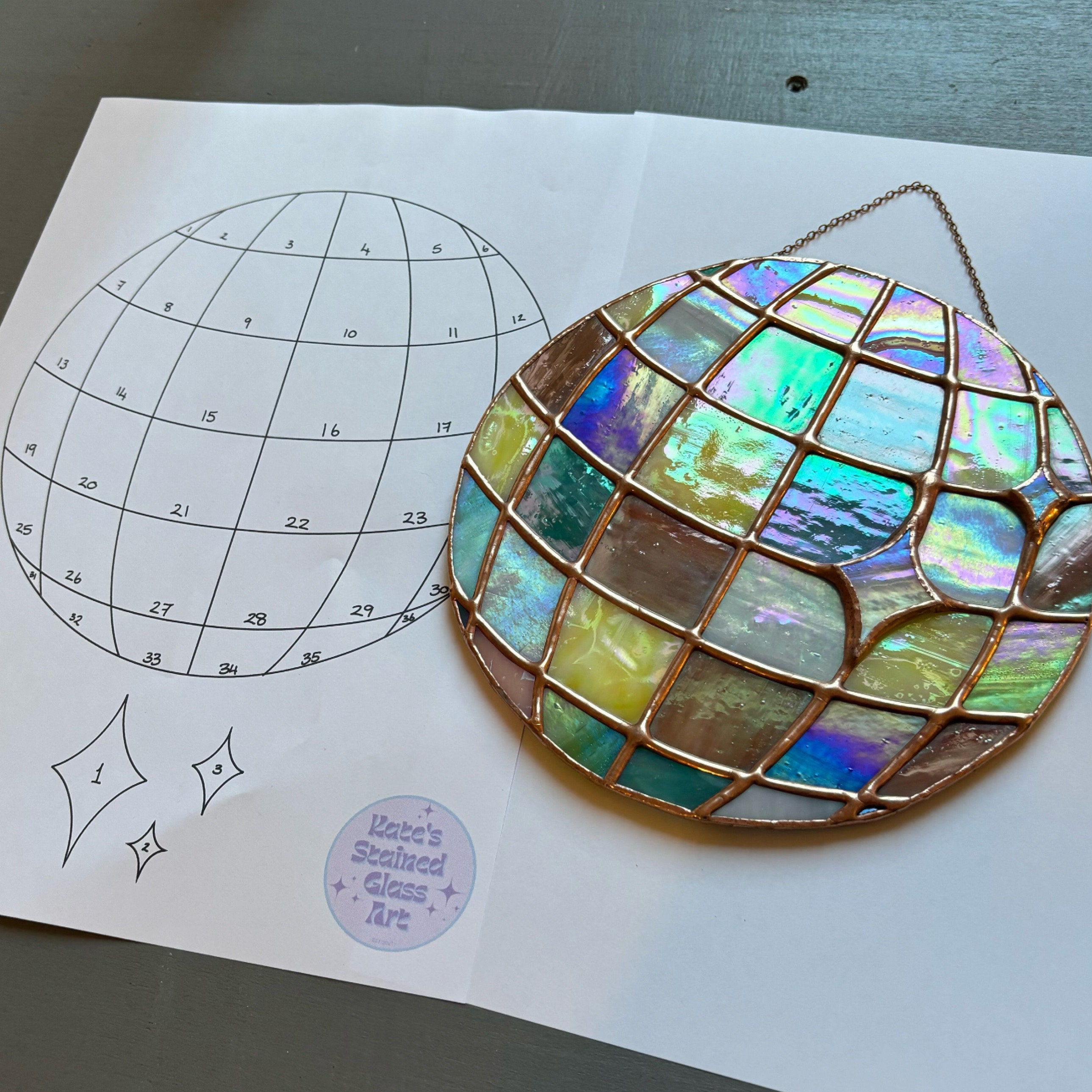 Stained Glass Disco Ball Pattern - Etsy