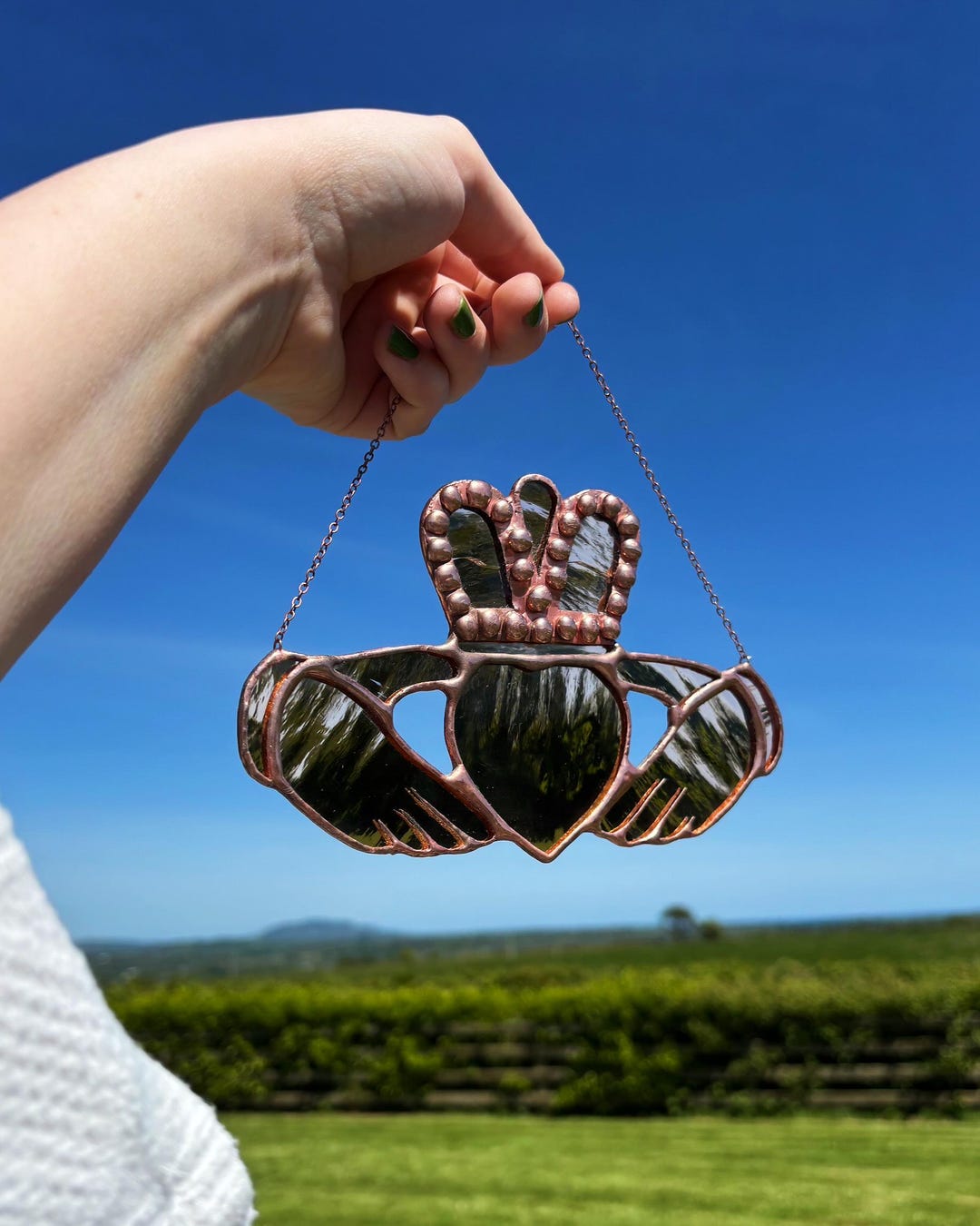 Stained Glass Irish Claddagh Art - Handmade in Ireland - Etsy