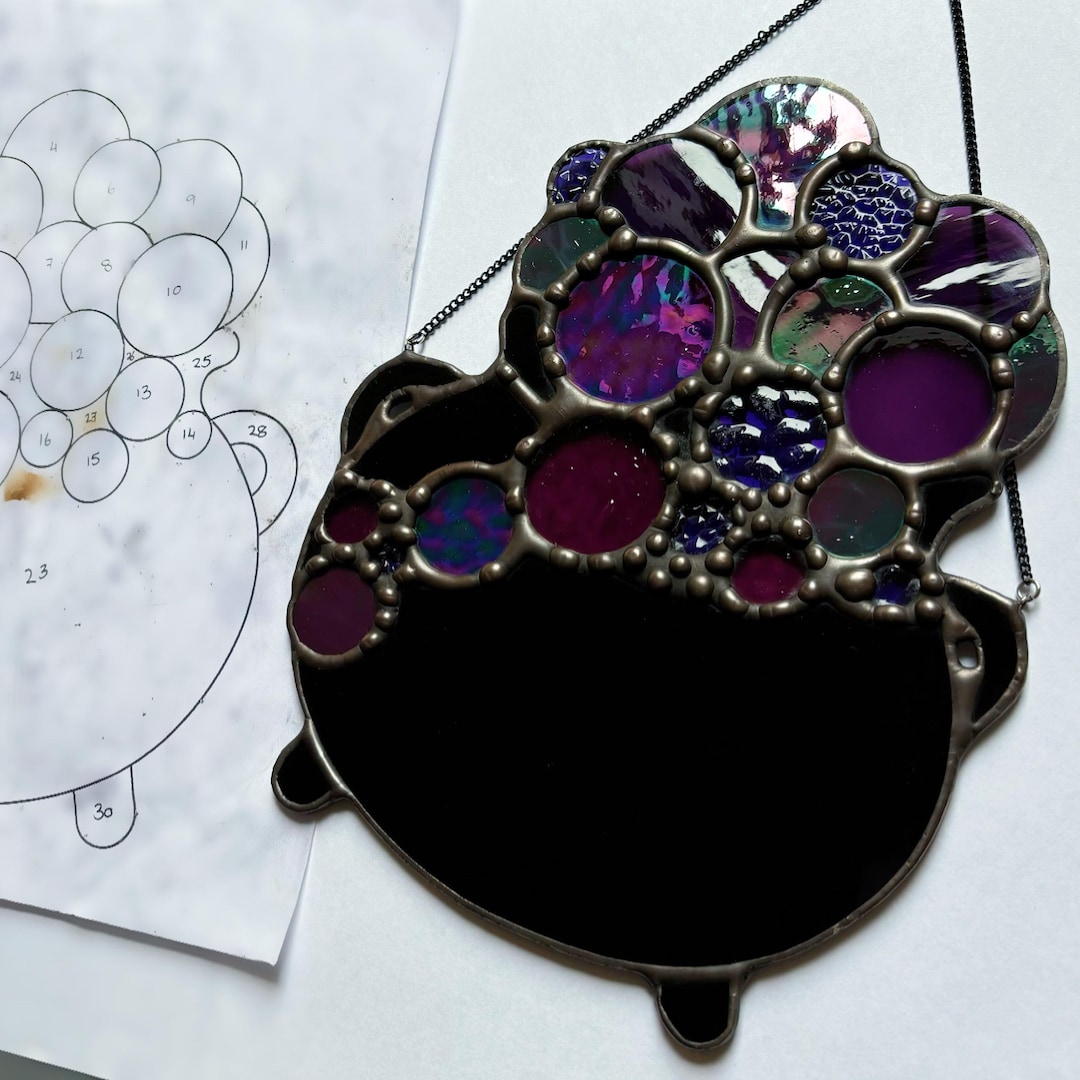 Stained Glass Witch Cauldron Pattern - Etsy